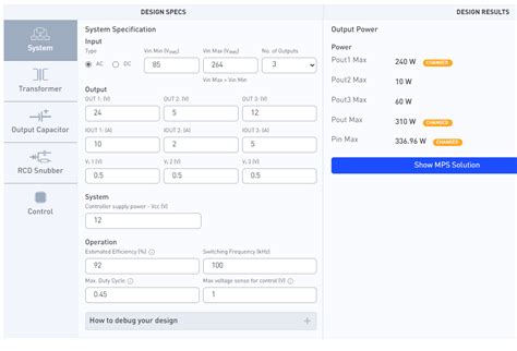 【mps设计工具体验分享】反激设计多路输出 仿真工具和gui Mps技术论坛