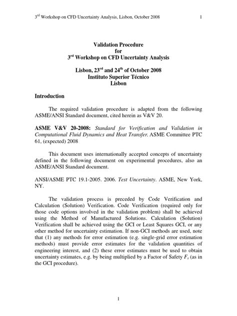 Cfd Validation Procedure Pdf Confidence Interval Uncertainty