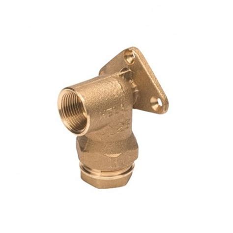 Plasson Brass Threaded Wall Plate Elbow Jdp