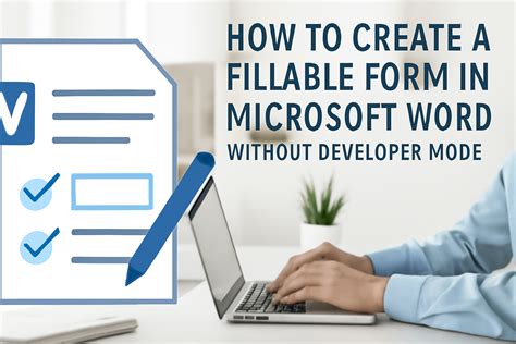 How To Create A Fillable Form In Microsoft Word Without Developer Mode