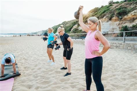 Active Women Of Various Ages Doing Fitness Workouts In Class Exercise