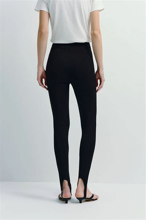 Black Stirrup Leggings Sleek Fit And Modern Style