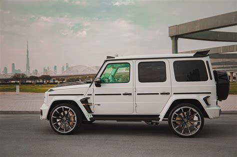 Rent Mercedes G Class Brabus G800 Carbon Kit White And Black In Dubai
