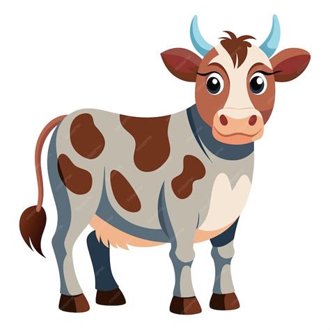 Print Cow Clipart Vector Illustration Of Farm Animal In Various Poses