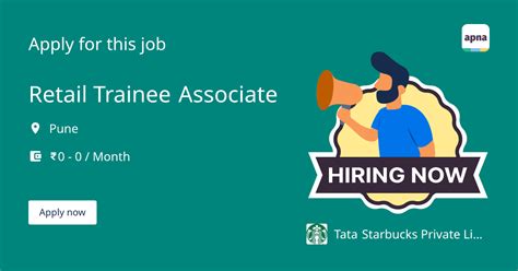 Retail Trainee Associate In Tata Starbucks Private Limited