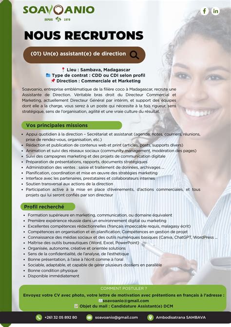 Soavoanio Recrutement Soavoanio Sa Madagascar