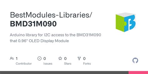 Github Bestmodules Libraries Bmd M Arduino Library For I C Access To The Bmd M That