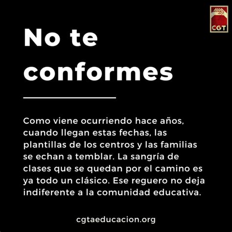 No Te Conformes Cgt Enseñanza Andalucía
