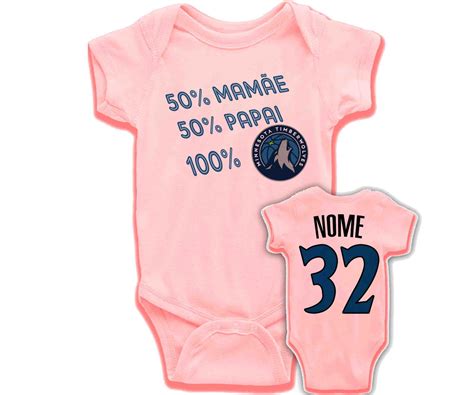 Body Infantil 100 Minnesota Timberwolves Personalizado Nba