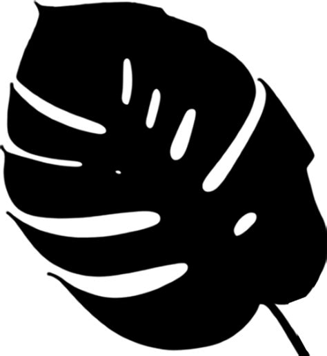 Black Leaf Stencil For Elegant Party Decor 49952322 Png