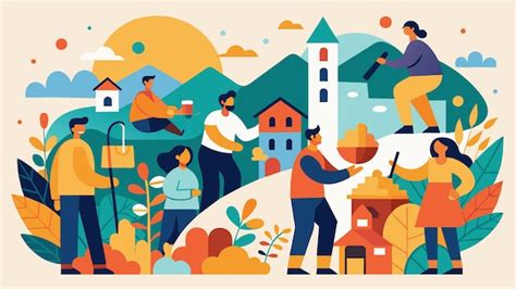 Os Artistas Colaboram Com Os Membros Da Comunidade Para Criar Um Mural Que Retrata A História E