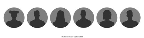 남녀 실루엣 스톡 벡터 아바타 스톡 벡터로열티 프리 2245824891 Shutterstock