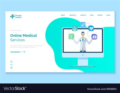 Medical Service For Treatment And Support Vector Image