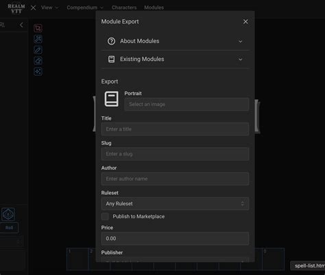 Modules Realm Vtt