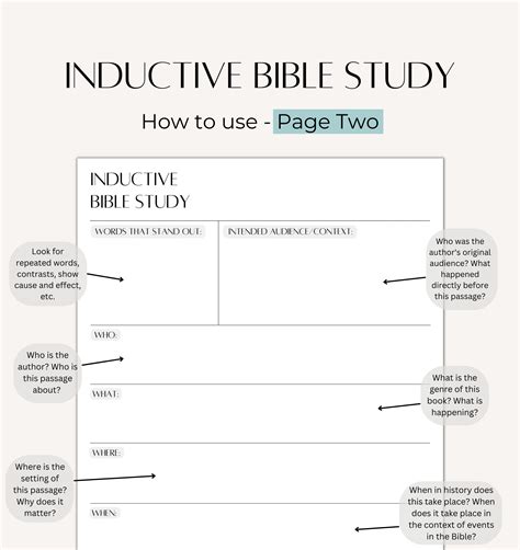 Free Printable Inductive Bible Study Worksheet Pdffree Printable Bible