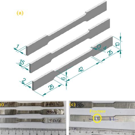 Tensile Test Specimen Details A Specimen As Per Astm Standards B Download Scientific