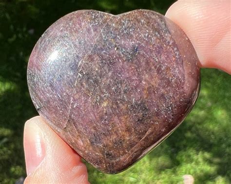 1 5 Star Ruby Heart Polished Ruby Ruby Crystal Heart Etsy