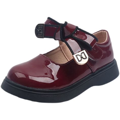 女童公主鞋2024春秋新款红色鞋子春款大童公主皮鞋英伦风黑色单鞋虎窝淘