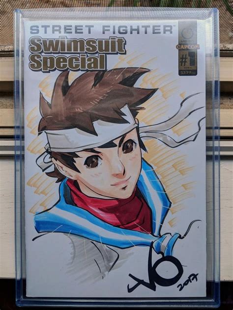 Street Fighter Swimsuit Special Sakura Udon Blank Sketch Cover Original