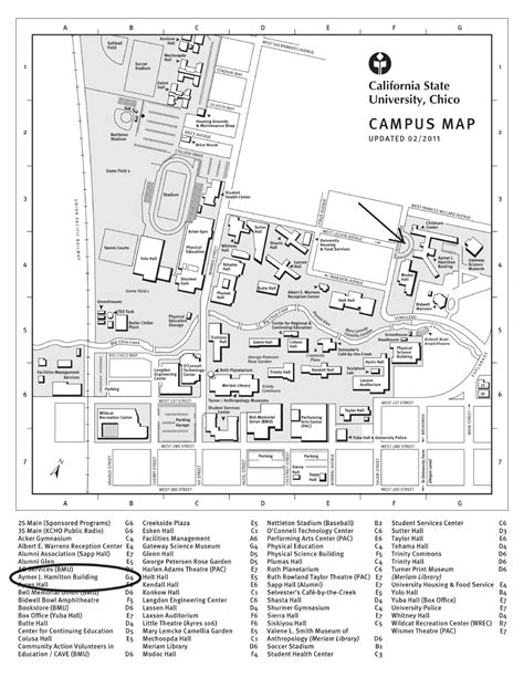 California State University Chico Campus Map 2023 2011 All Maps