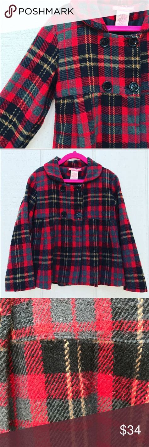 Stylish Plaid Pea Coat