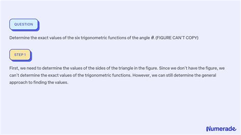 Solved Determine The Exact Values Of The Six Trigonometric Functions Of
