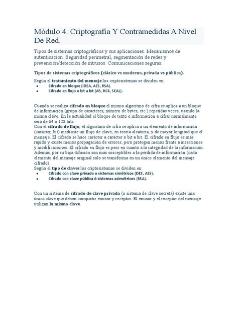 Módulo 4 Pdf Clave Criptografía Red Privada Virtual