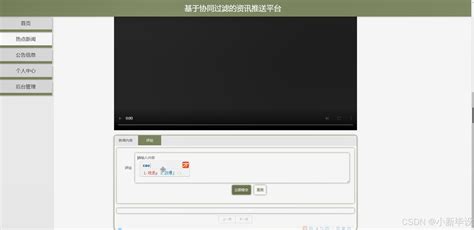 java计算机毕业设计基于协同过滤的资讯推送平台（开题报告 源码 论文） csdn博客