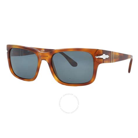 Persol Polarized Dark Blue Rectangular Unisex Sunglasses Po3315s 963r