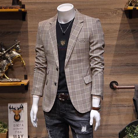 Mua Chất lượng cao Áo Khoác nam cao Cấp Ch t L Ng Áo blazer nam H N Qu C Hiy Áo Khoác Vest Kẻ