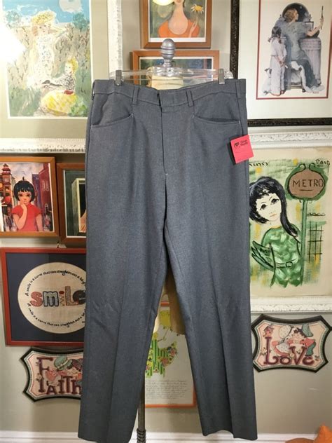 Levis Action Slacks Gray 1970s Gem
