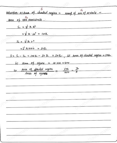 Solved The Diagram Shows A Square Abcd With Sides Of Length 20 Cm It