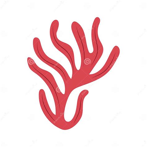 Algae Underwater Life Coral Abstract Seaweed Shape Stock Illustration Illustration Of Icon