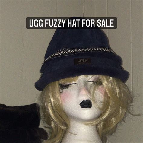 Blue Fuzzy Ugg Hat Very Warm Inside Is Made Of Depop
