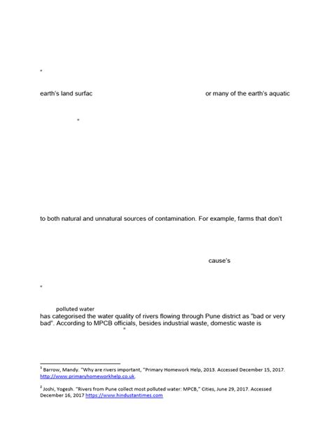 River Pollution Finall Pdf Water Water Pollution