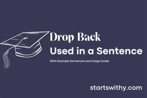 Drop Back In A Sentence Examples 21 Ways To Use Drop Back