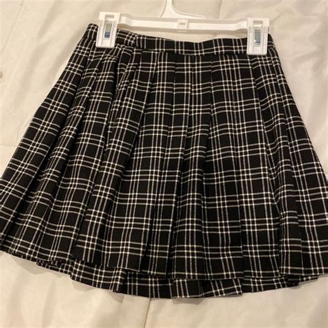 Skirts Black And White Plaid Skirt Poshmark