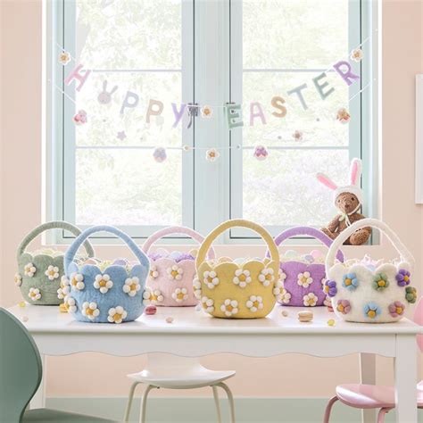 Felt Daisy Easter Baskets West Elm