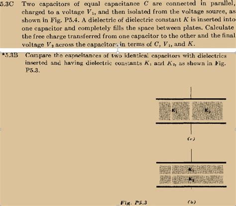 Solved 53c Two Capacitors Of Equal Capacitance C Are Connected In