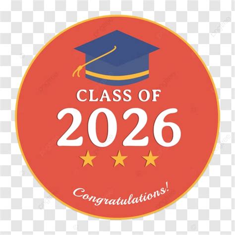 Caricatura Redonda De La Etiqueta De La Temporada De Graduación 2026