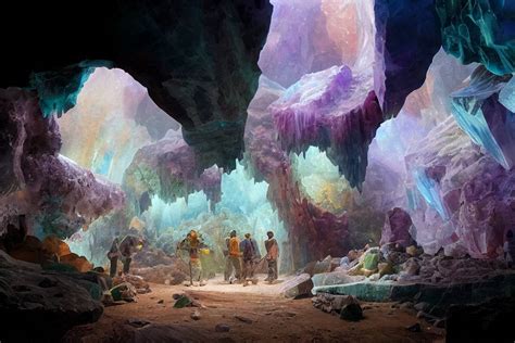 Geologists Inside The Crystal Cave By Daedra64 On Deviantart