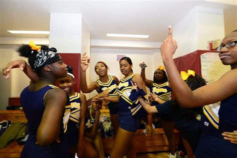 Cheerleading Squad From Young Womens Leadership School Trying To Raise