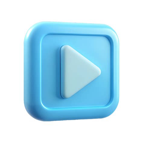 Blue Play Button Icon Digital Media And Entertainment Concept Design
