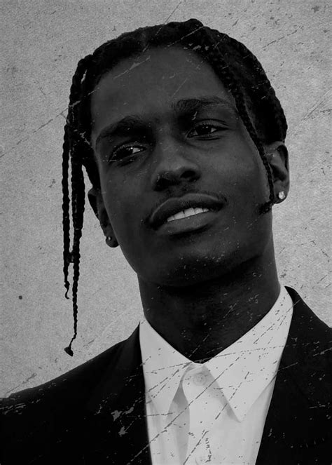 Asap Rocky Black And White Vintage Art Style Photograph By Asap Rocky