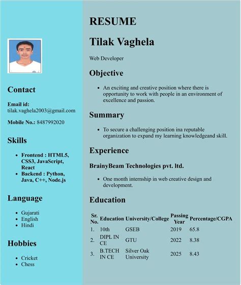 Learn Html And Css With Batwebs Internship Vaghela Tilak Posted On