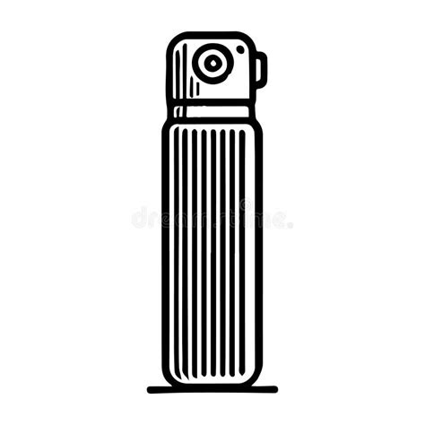 Simple Vector Pepper Spray Logo Design Illustration Icon Stock Vector