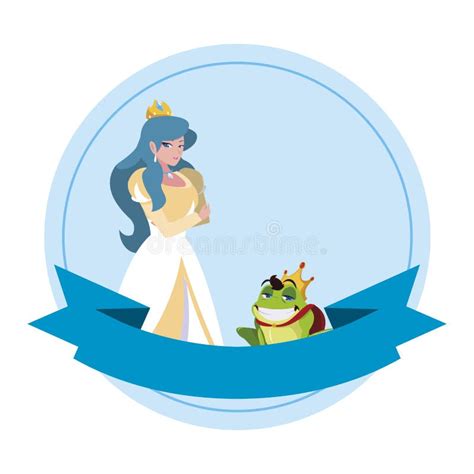 Beautiful Princess And Toad Prince Of Tales Character Stock