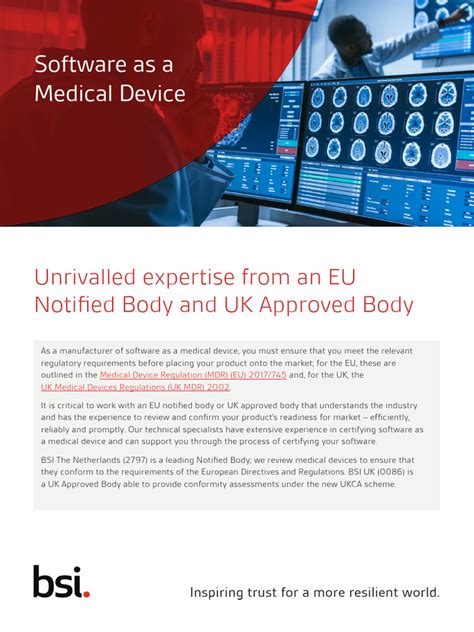 Bsi Guidance For Medical Software Compliance Pdf Medical Device