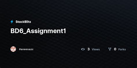 Bd6 Assignment1 Stackblitz