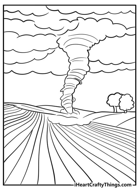 Tornado Coloring Pages Printable